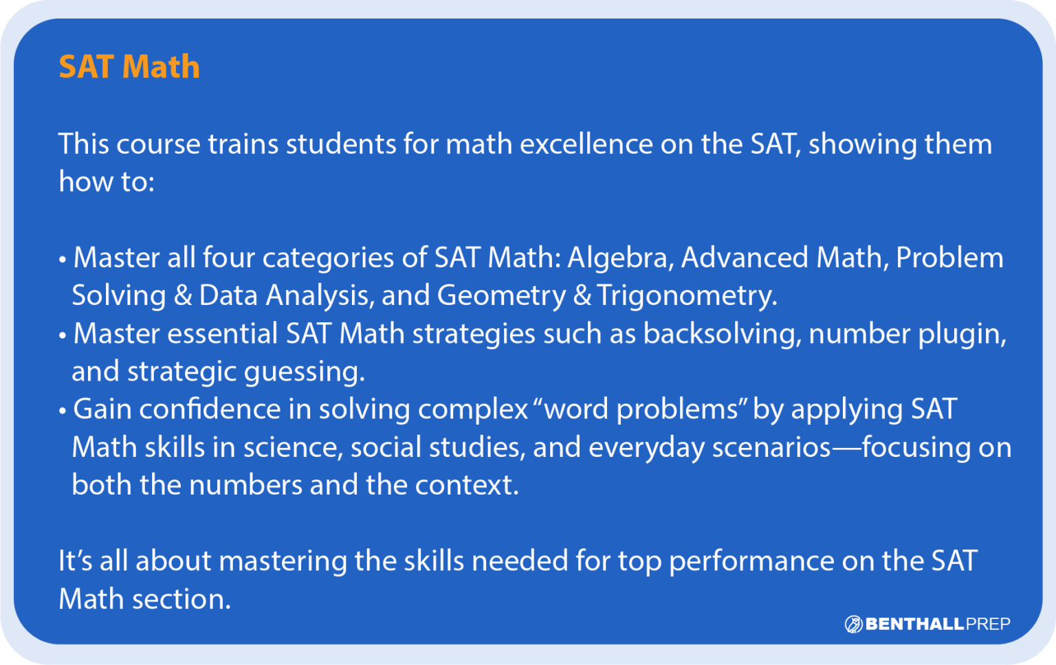 SAT Prep in Charlotte, NC - Benthall Test Prep