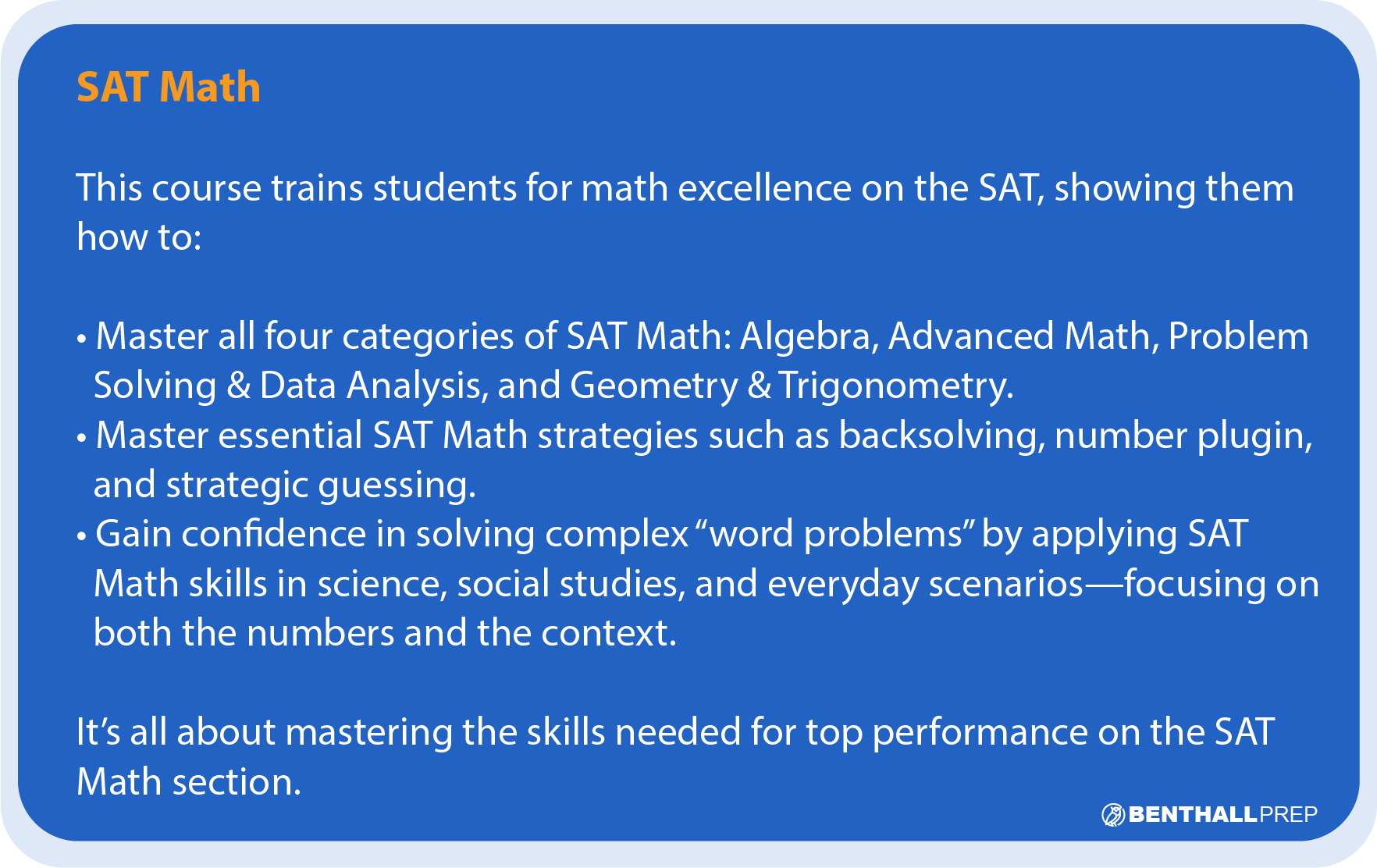 SAT Prep in Charlotte, NC - Benthall Test Prep